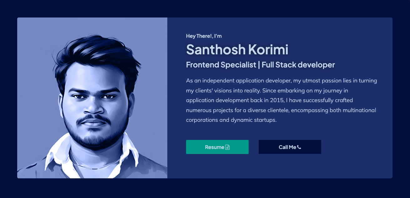 Santhosh Kumar Korimi | Frontend Specialist